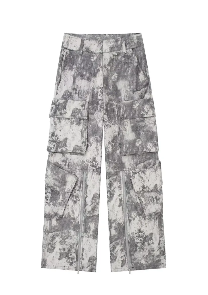 WHOLESALE CUSTOM PRINTED MID-WAIST CARGO PANTS FOR WOMEN - LegsComfy